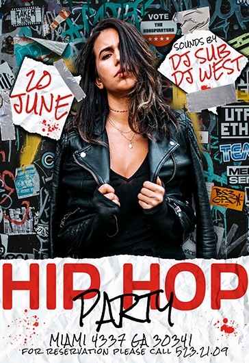 1000+ Free Hip Hop Flyer Templates (PSD) - by ElegantFlyer