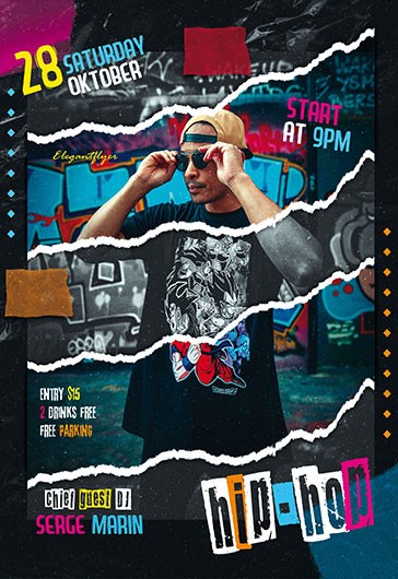 1000+ Free Hip Hop Flyer Templates (PSD) - by ElegantFlyer
