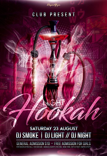 Free Hookah Flyers | elegantflyer.com