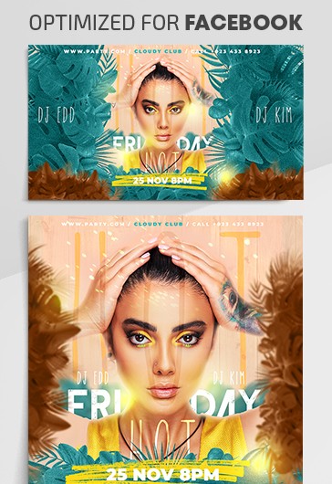 Hot Friday - Free Facebook Cover Template in PSD + Post + Event cover ...