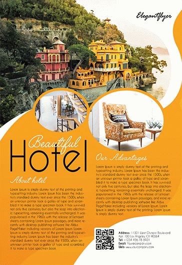Yellow Professional Hotel Premium Flyer Template PSD | by Elegantflyer