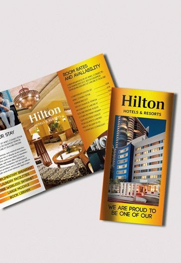 Brochure gratuite en format PSD à trois volets pour hôtels et motels ...
