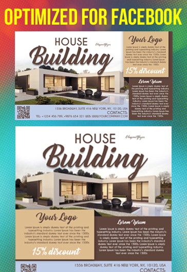 Brown Minimalist House Building Premium Social Media Template PSD | by ...