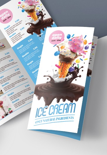 White Modern Ice Cream Brochure Premium Brochure Template PSD | by ...