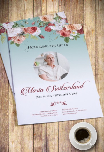 In Loving Memory - Free PSD Bi-Bold Brochure Template - 10024536 | by ...