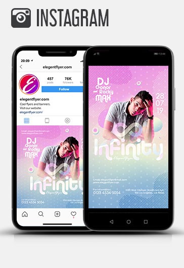 Blue Watercolor Infinity Instagram Premium Social Media Template PSD ...