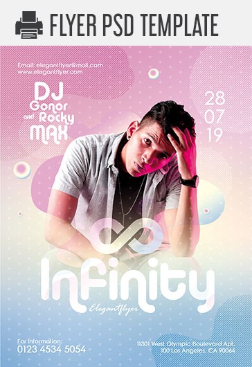 Multicolor Gradient Infinity Premium Flyer Template PSD | by Elegantflyer