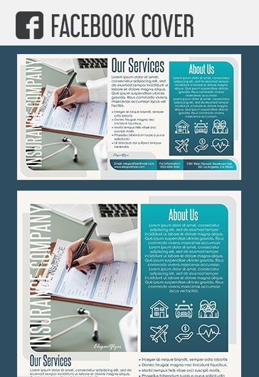 Blue Minimalist Insurance Company Free Social Media Template PSD | by ...