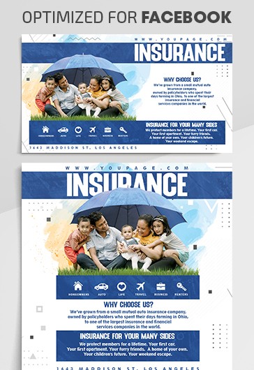 Blue Minimalist Insurance Premium Social Media Template PSD | by ...