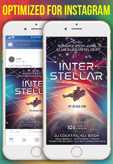 Noir Créatif Interstellar Instagram -> Instagram interstellaire Premium ...