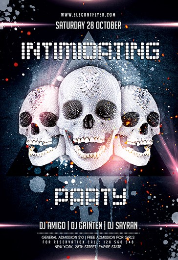 Black Exclusive Intimidating Party Premium Flyer Template PSD | by ...