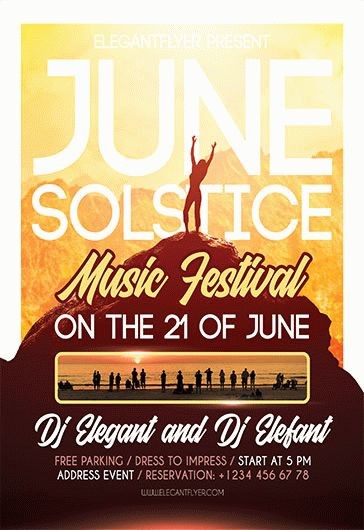June Solstice – Flyer PSD Template - 10021275 | by ElegantFlyer