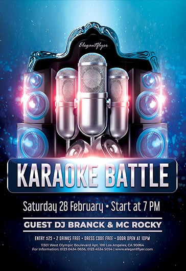 Karaoke Poster Psd