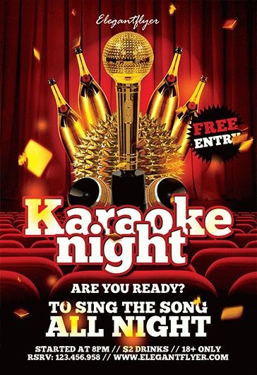 Free Karaoke Flyers | elegantflyer.com