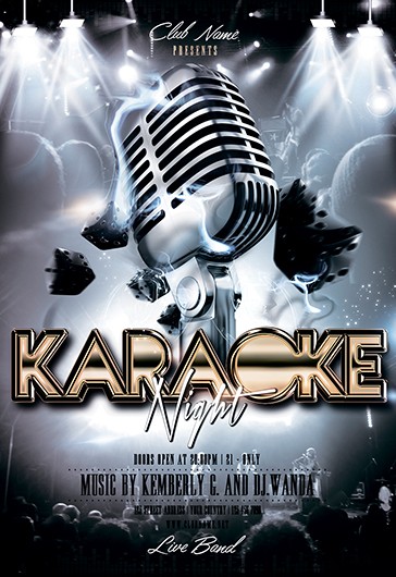 Volantini gratuiti per il karaoke | elegantflyer.com