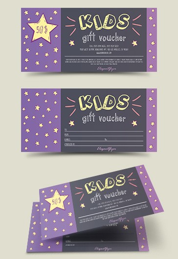 Gift Voucher Template for Kids - 10020504 | by ElegantFlyer