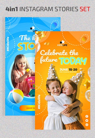 Yellow Colorful Summer Party Instagram Stories Free Social Media ...