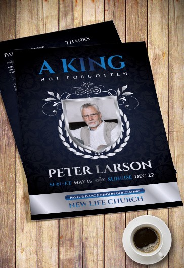 Modèles de programme funéraire gratuits en PSD - par ElegantFlyer