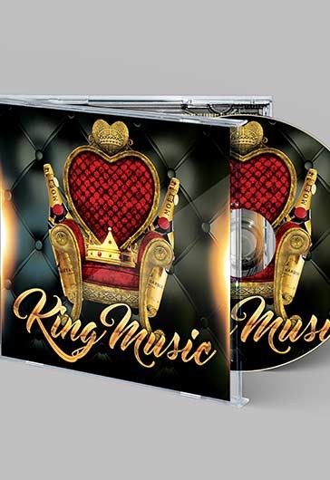 Black Luxury King Music Free CD Album Cover Template PSD | by Elegantflyer