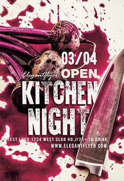 Kitchen night - Free Flyer PSD Template - 10019534 | by ElegantFlyer