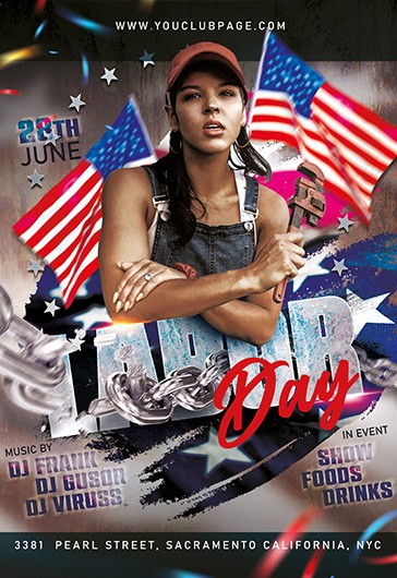 Free Labor Day Flyer Template 10019758 By ElegantFlyer