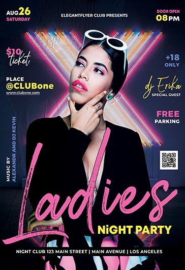 Black and Gold Luxury Girls Night Out Free Flyer Template PSD | by ...