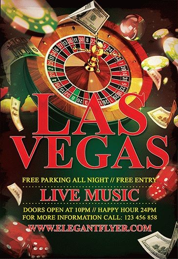 Plantilla De Volante De Las Vegas