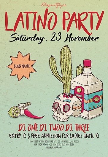 Free Latin Night Flyers | elegantflyer.com