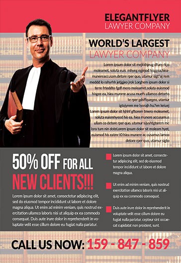 Plantilla de folleto PSD Multicolor Profesional Abogado privado Premium ...