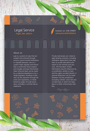 Gray Minimalist Legal Service Premium Flyer Template PSD | by Elegantflyer