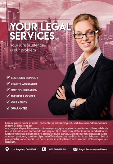 Gray Professional Legal Services Free Flyer Template PSD | by Elegantflyer