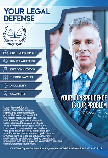 Gray Professional Legal Services Free Flyer Template PSD | by Elegantflyer