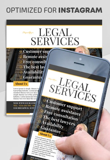 White Professional Legal Services Instagram Premium Social Media ...
