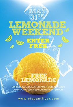 Lemonade Weekend - Flyer PSD Template - 10019269 | by ElegantFlyer