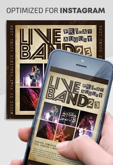 Live Band - Free Instagram Stories Template in PSD + Post Templates ...