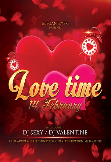 Love Time - Flyer PSD Template - 10017674 | by ElegantFlyer