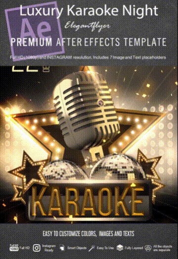 Luxury Karaoke Night After Effects Template - 10032996 | by ElegantFlyer