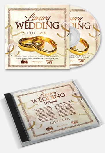 Luxury Wedding - Free CD / Mixtape Cover PSD - 10021918 | by ElegantFlyer