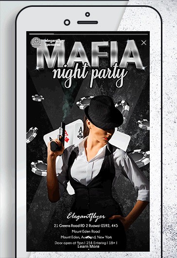Black Creative Mafia Night Club Party Premium Instagram Stories ...