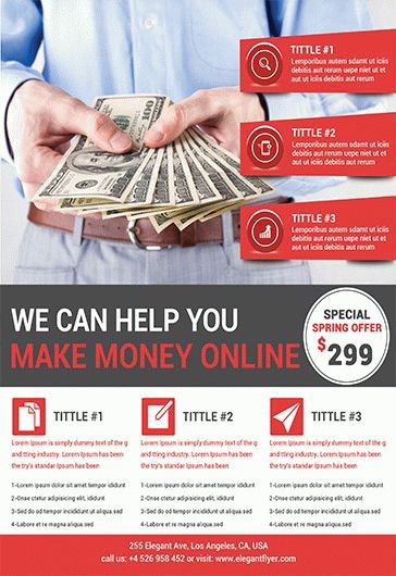White Professional Make Money Template Premium Flyer Template PSD | by ...