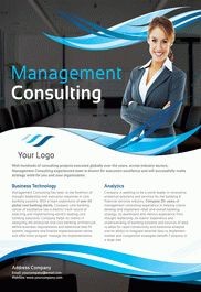 White Professional Management Consulting Premium Flyer Template PSD ...