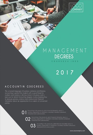 White Minimalist Management Degrees Premium Flyer Template PSD | by ...