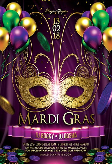 Free Masquerade Party Flyers | elegantflyer.com