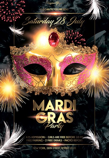 Free Masquerade Party Flyers | elegantflyer.com
