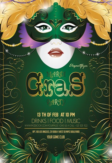 Free Masquerade Party Flyers | elegantflyer.com