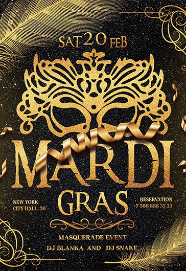 Free Masquerade Party Flyers | elegantflyer.com