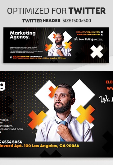 Marketing - Free Twitter Header PSD Template - 10027598 | by ElegantFlyer