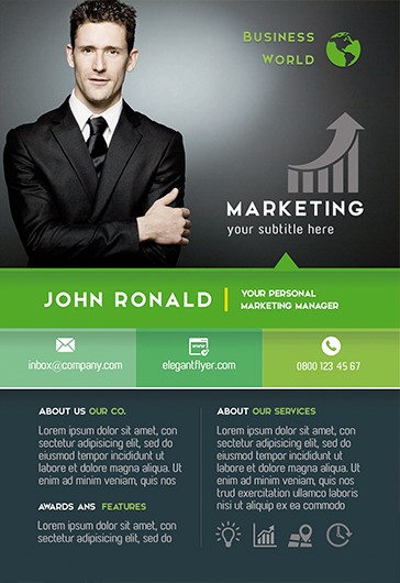 Black Professionnel. Marketing Premium Modèle de flyer PSD gratuit | by ...