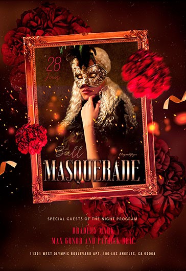 Free Masquerade Party Flyers | elegantflyer.com