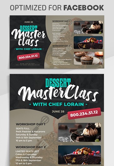 Masterclass - Free Facebook Cover Template in PSD + Post + Event cover ...